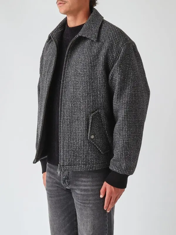 Emporio Armani Polyester Shirt Jacket With Zip Closure And Flap Pockets