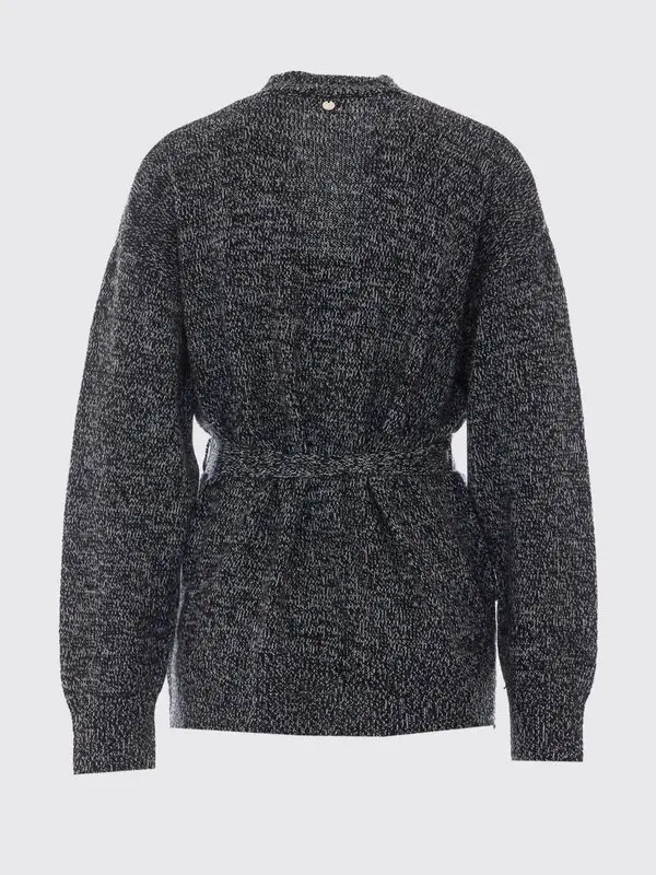 Liu Jo Robe Cardigan In Wool Blend With Crystal Applications