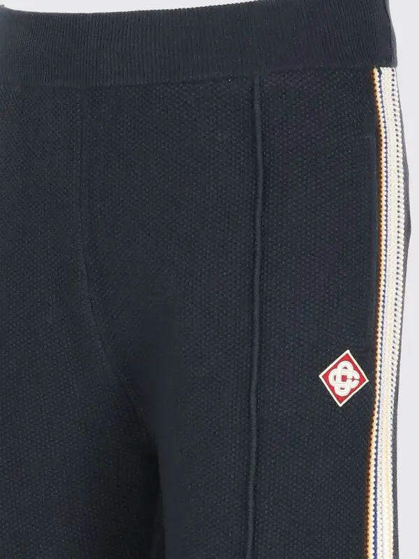 Casablanca Cotton And Wool Blend Jogging Trousers With Applied Logo