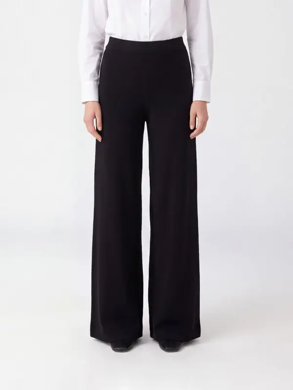 ROBERTO COLLINA High-waisted Wide Leg Jersey Palazzo Trousers