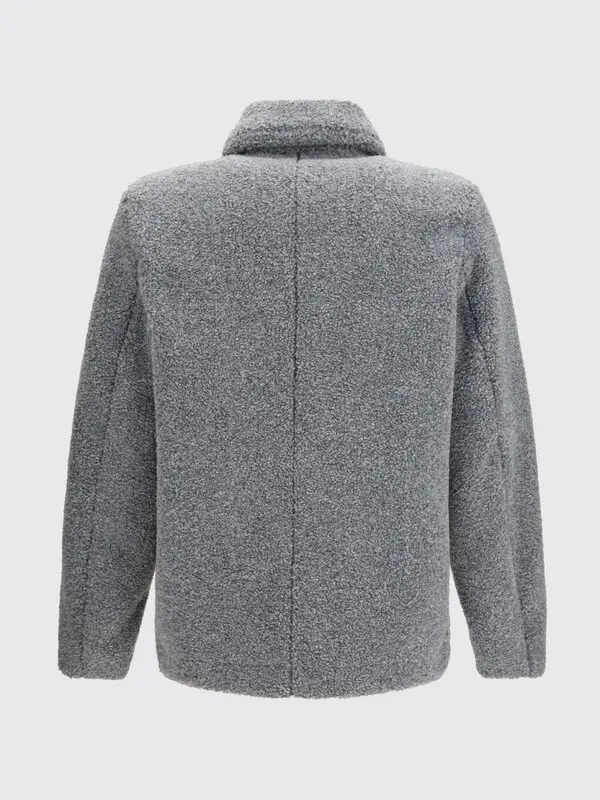 Herno Single-breasted Short Coat In Faux Fur
