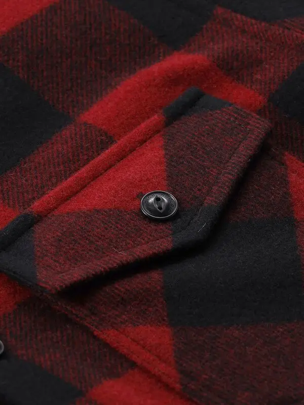 Woolrich Slim Fit Tartan Check Wool Blend Shirt