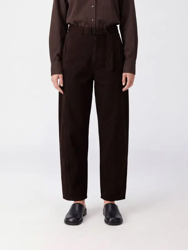 LEMAIRE Wide-leg Cotton Jeans With An Adjustable Belt