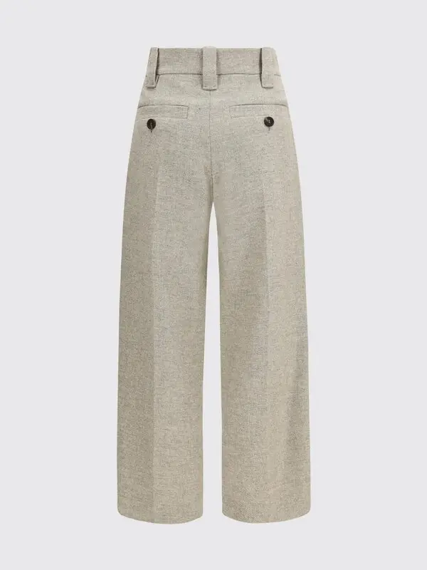 Brunello Cucinelli Pleated Wide-leg Wool Trousers