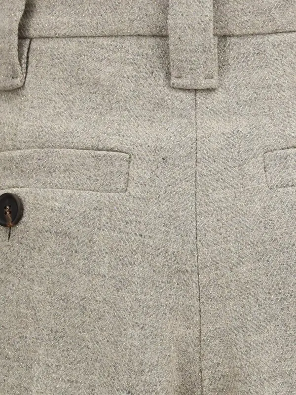 Brunello Cucinelli Pleated Wide-leg Wool Trousers