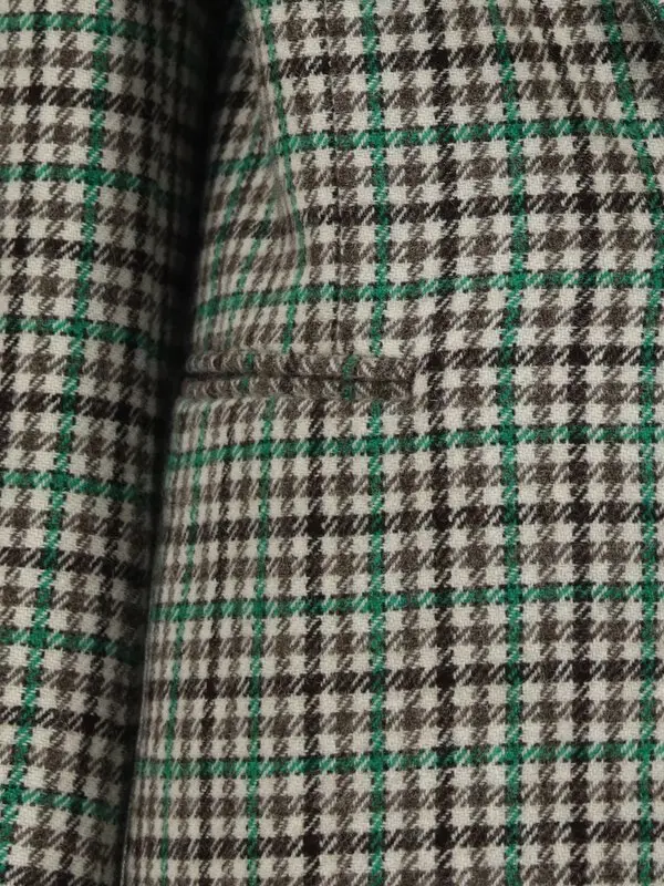 FORTE_FORTE Tartan Pattern Single-breasted Merino Wool Blazer