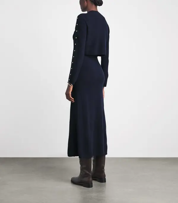 Sandro Wool-cashmere Layered Maxi Dress