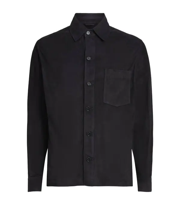 ARMA Lamb Suede Dino Shirt - Navy