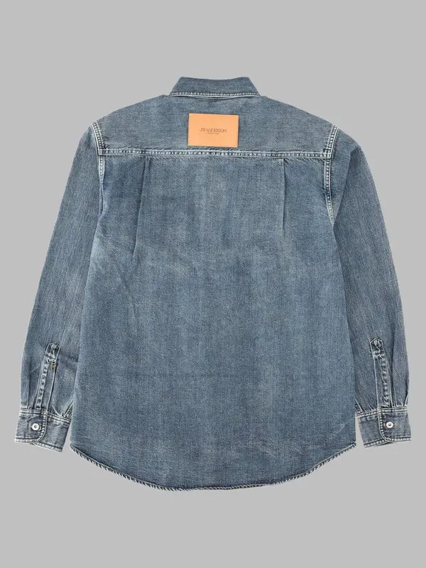 JW Anderson Overshirt In Denim Di Cotone