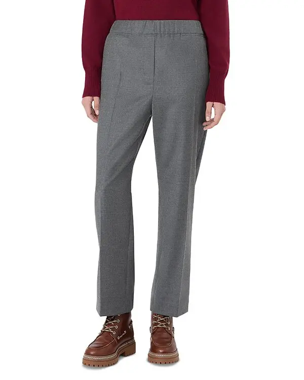 Max Mara Wkdhateley Wool Blend Straight Pants - Medium Grey