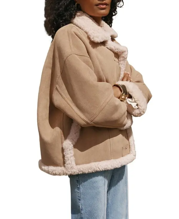 Mint Velvet Faux Fur Lined Reversible Jacket