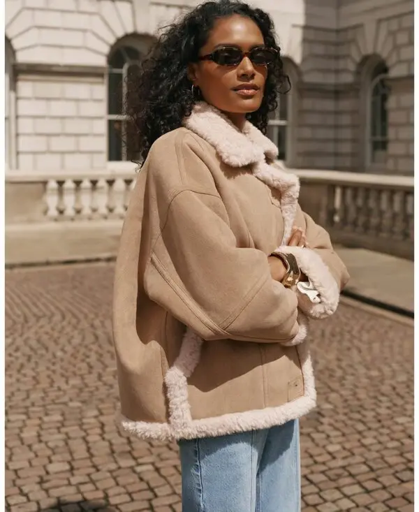 Mint Velvet Faux Fur Lined Reversible Jacket