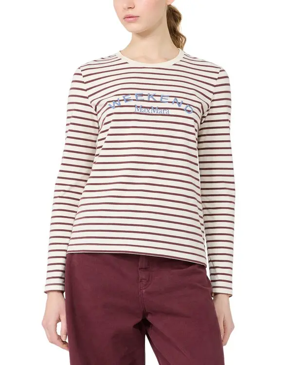 Max Mara Wkdcestino Cotton Stretch Stripe Top