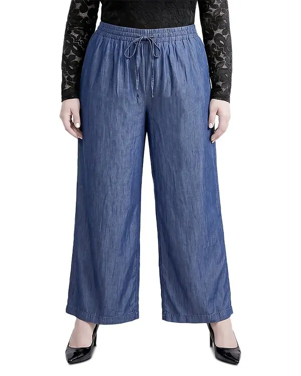 STANDARDS & PRACTICES Plus Drawstring Wide Leg Pants