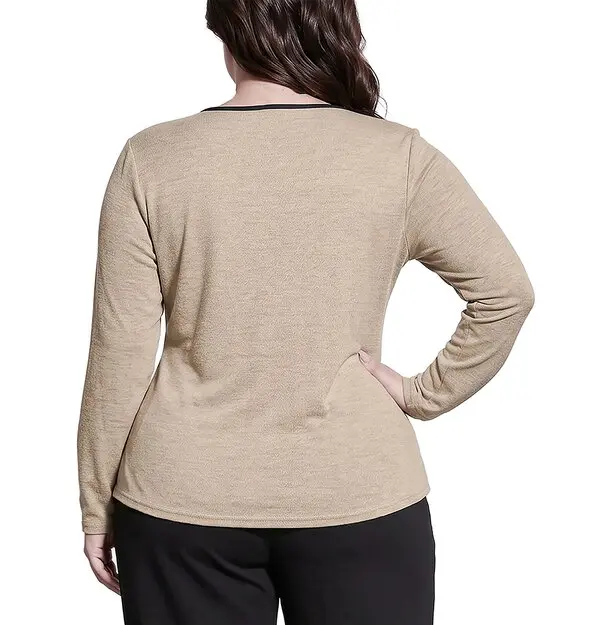 STANDARDS & PRACTICES Crossover Front Long Sleeve Top