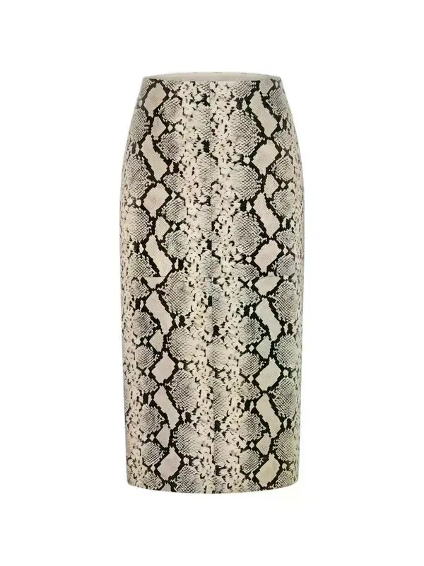RÓHE Snakeskin-effect Midi Skirt