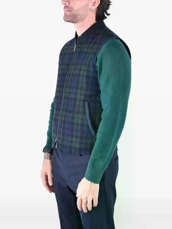 MC2 SAINT BARTH Spencer Reversible Tartan Vest