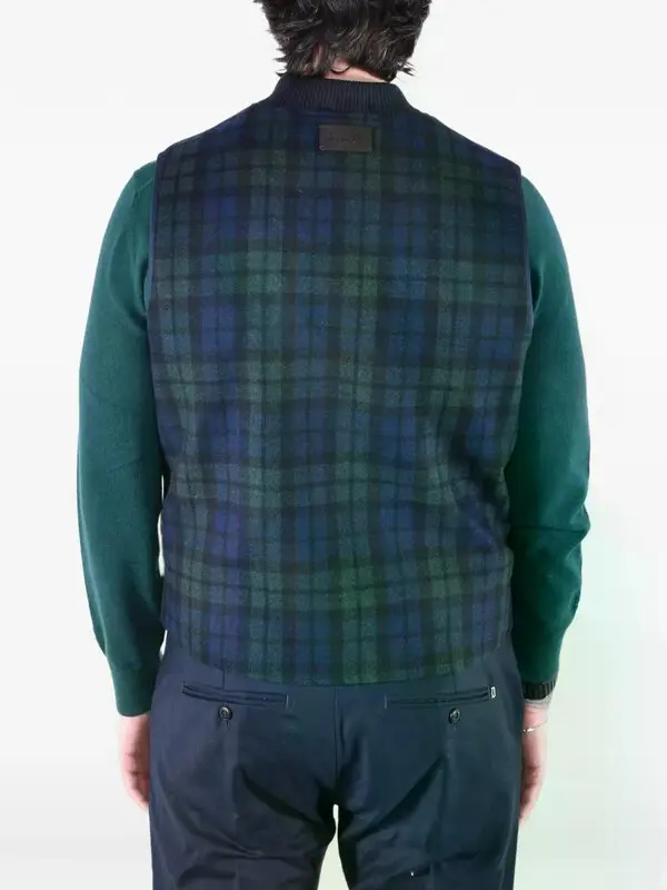 MC2 SAINT BARTH Spencer Reversible Tartan Vest