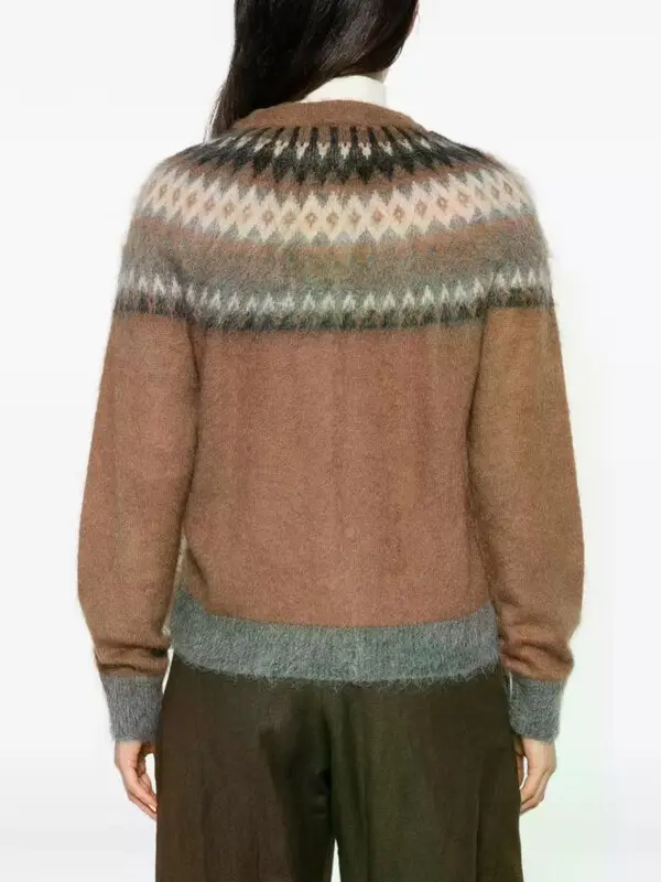 Max Mara Fair Isle Brushed Cardigan