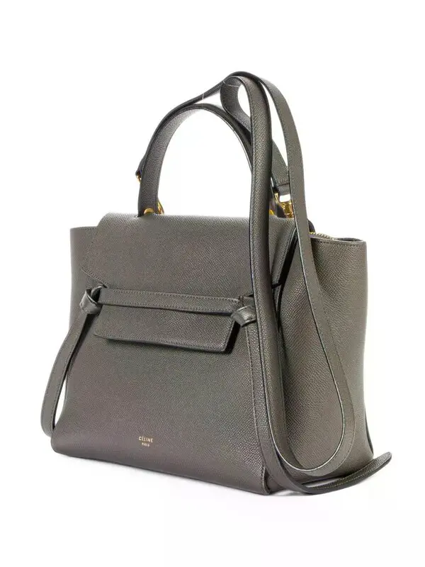 Celine Bicro Belt Tote Bag - Grey