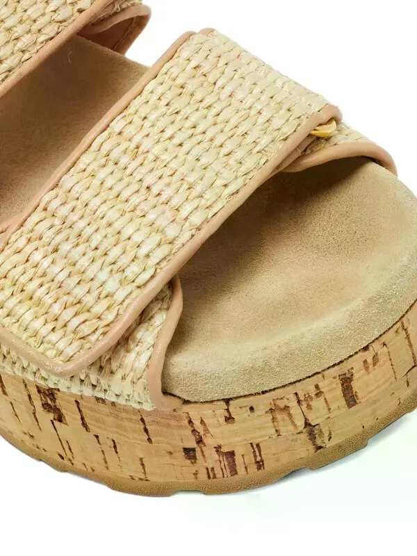 Miu Miu Raffia Platform Sandals