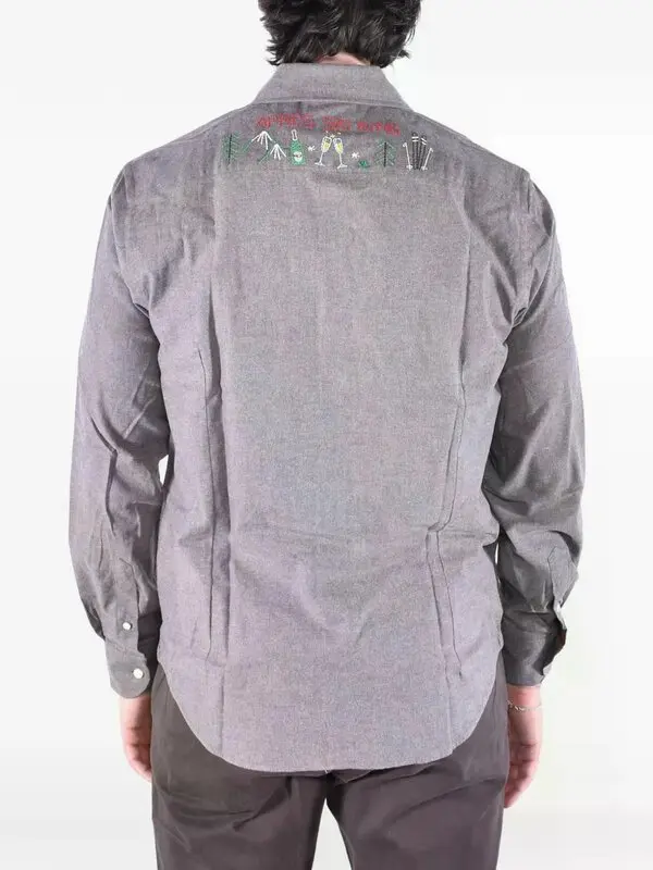 MC2 SAINT BARTH Seefeld Embroidered Flannel Shirt