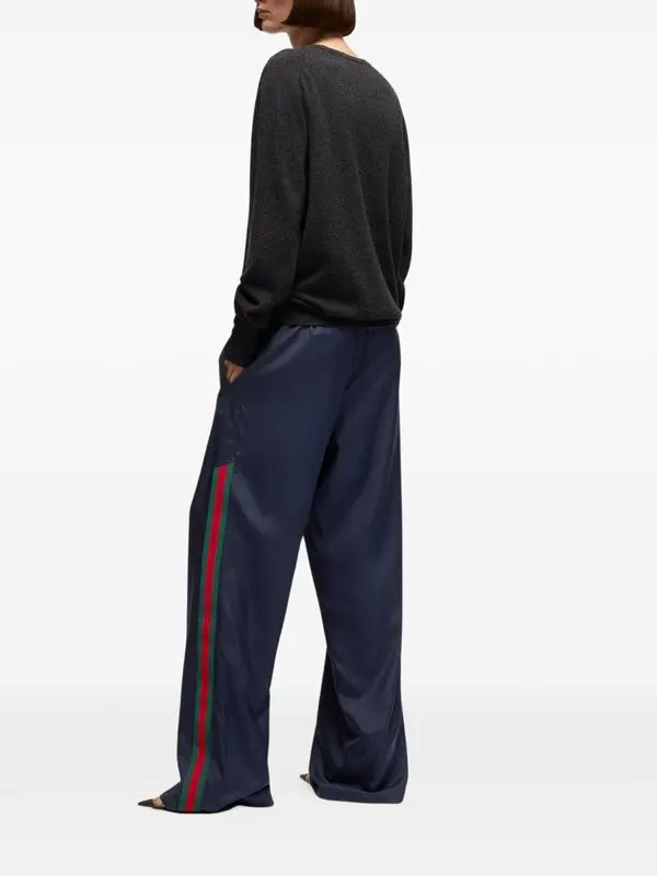 Gucci Web Detail Silk Trousers