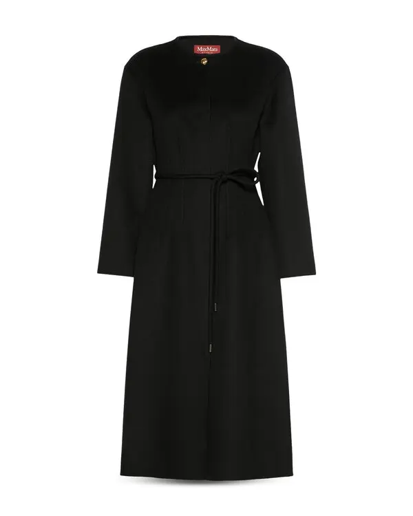 Max Mara Mstfiacre Wool Blend Coat - Black