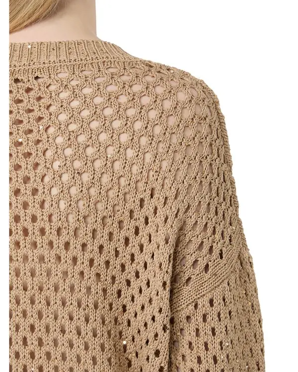 Max Mara Mstgeyser Cotton Mesh Knit Sweater