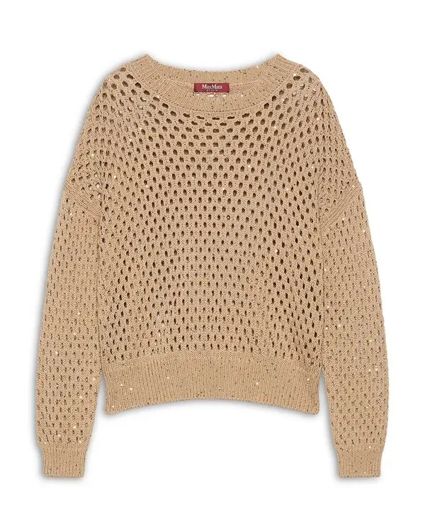 Max Mara Mstgeyser Cotton Mesh Knit Sweater