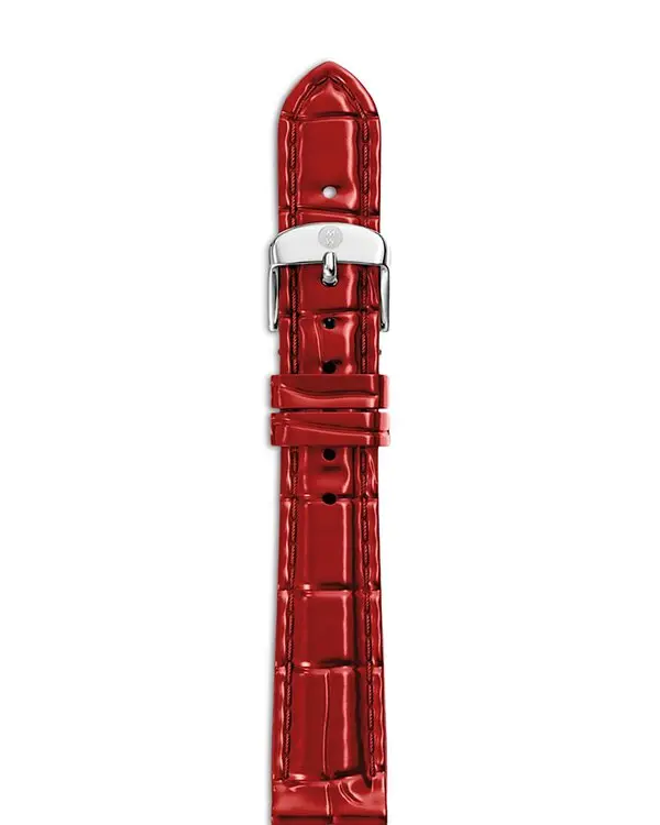Michele Leather Watch Strap, 14mm
