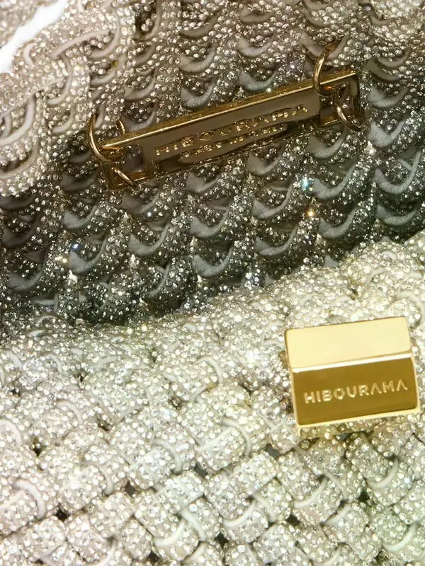 HIBOURAMA Doria Gem Woven Crystal Tote Bag