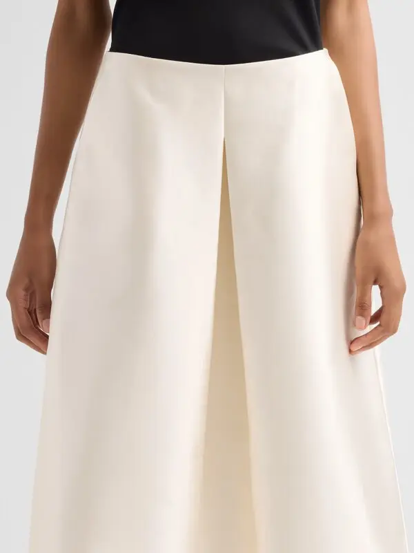 Simkhai Vexa Pleat-front Twill Midi Skirt