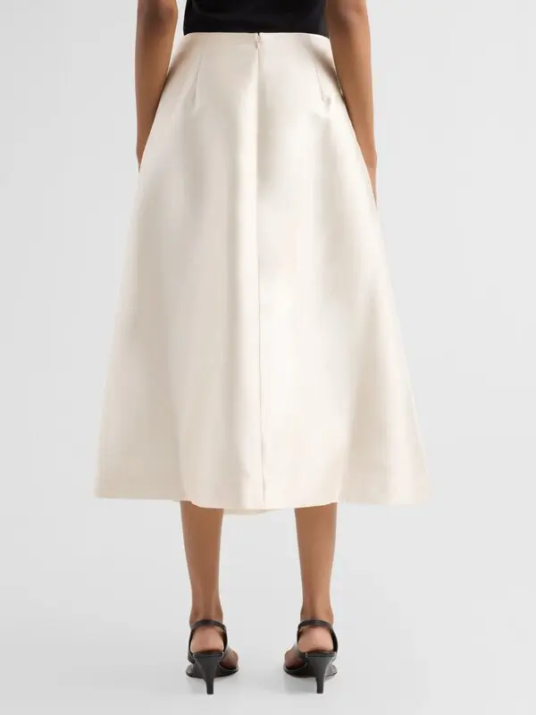 Simkhai Vexa Pleat-front Twill Midi Skirt