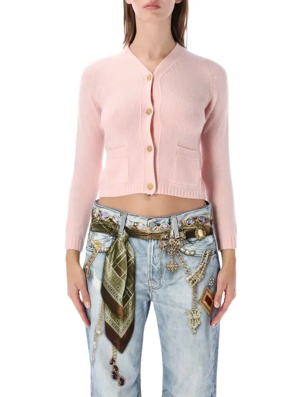 Acne Studios Cashmere Cropped Cardigan