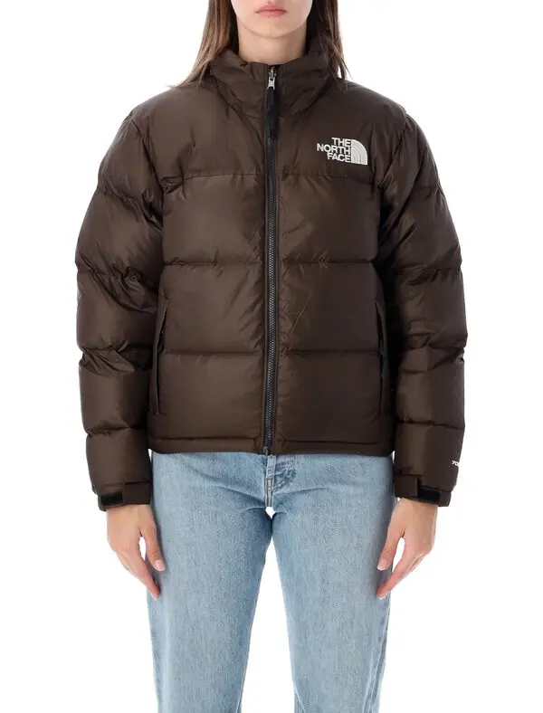 The North Face 1996 Retro Nuptse Down Puffer Jacket With Stowable Hood - Marrone