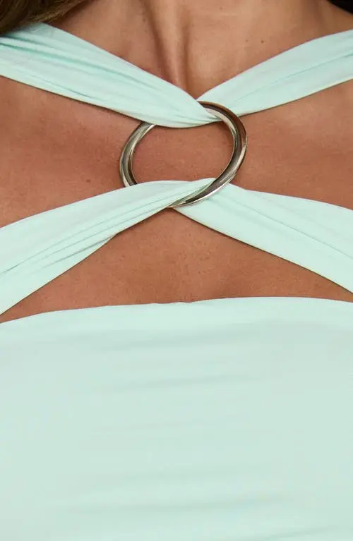 Princess Polly Illustrious Ring Detail Cropped Top - Mint