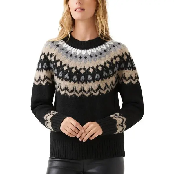 Karen Kane Jacquard Crewneck Sweater