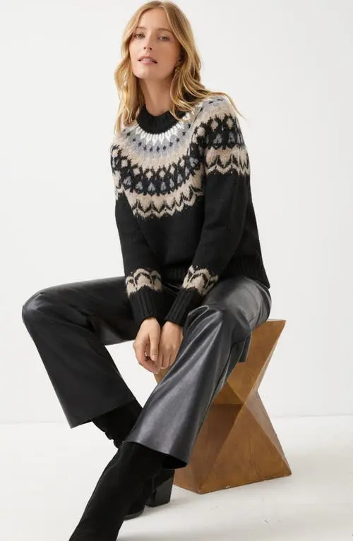 Karen Kane Jacquard Crewneck Sweater