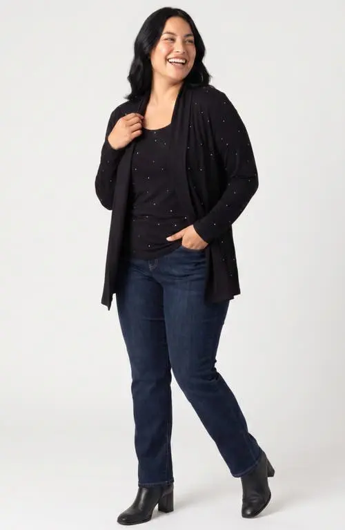 Karen Kane Embellished Draped Cardigan