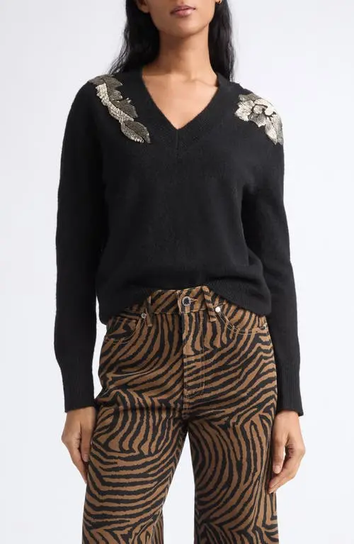 Veronica Beard Saelith Embellished Sweater