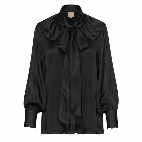 CAROLINA BENOIT For Rose Vegan Silk Pussy Bow Top