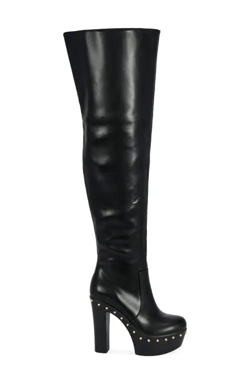 AZALEA WANG Wardell Faux Leather Over The Knee Boot