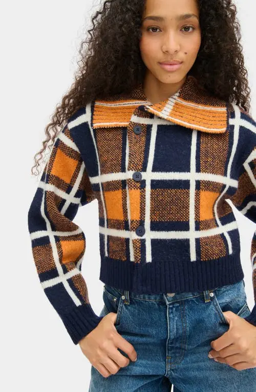 ALIGNE Carmen Plaid Knit Jacket