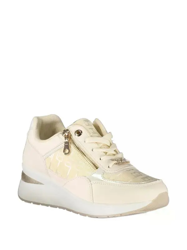 LAURA BIAGIOTTI Logo-pattern Wedge Sneakers