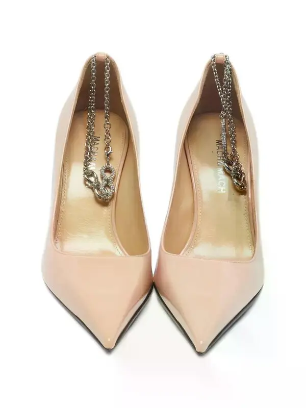 Mach & Mach Double Bow Patent Leather Pumps - Neutrals