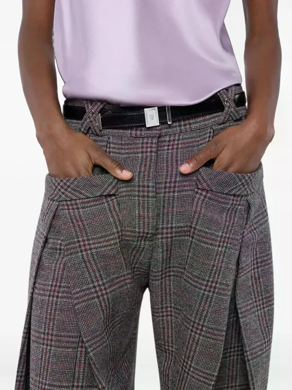Rabanne Leather Belt With A Rectangular Silver Buckle