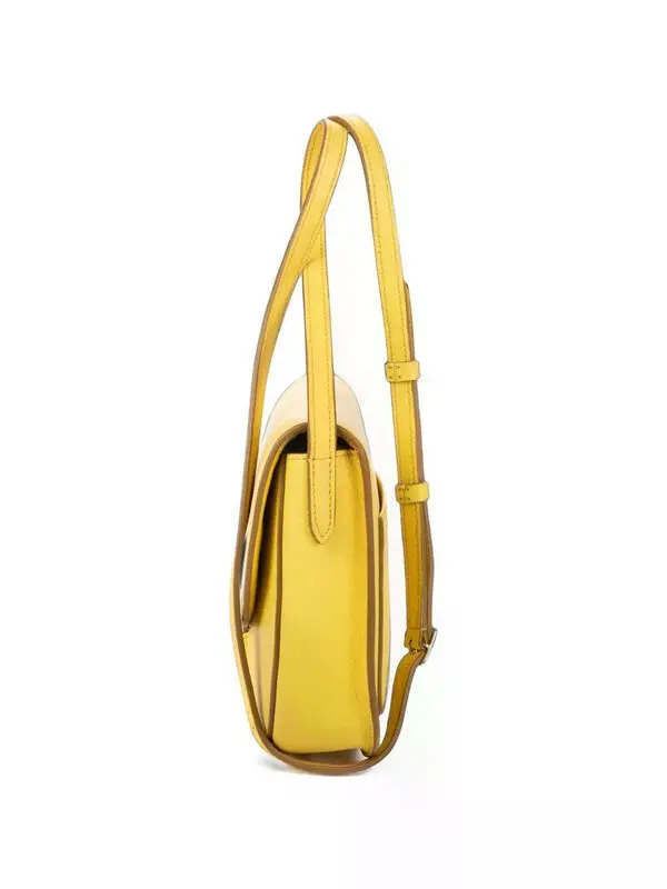 Celine Trotteur Leather Crossbody Bag - Yellow