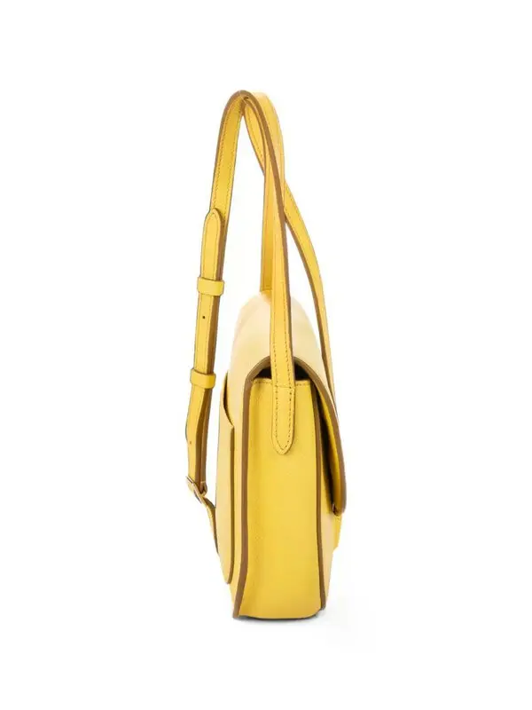 Celine Trotteur Leather Crossbody Bag - Yellow