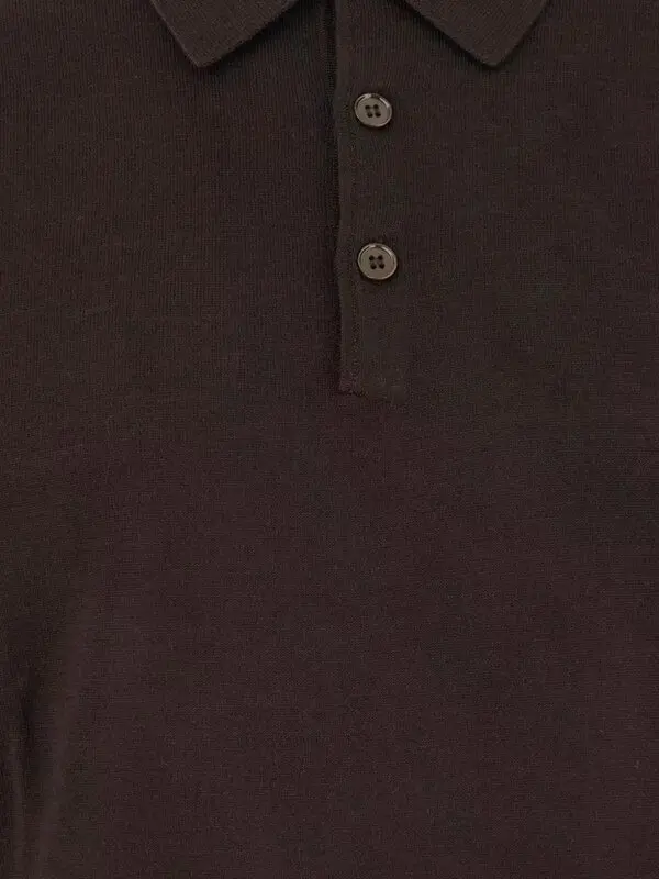 PAOLO RAGAZZINI Fine-knit Wool Polo Shirt